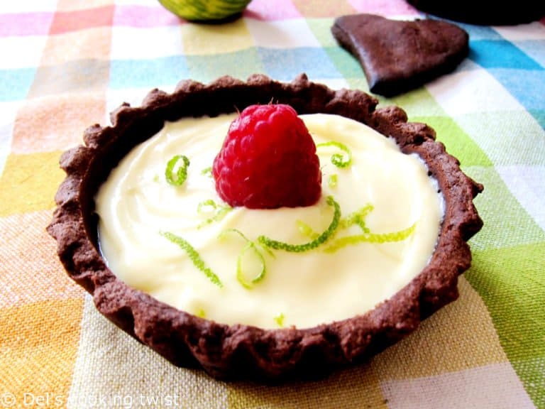 Two-Tone Chocolate Tartlets with Lime Zests - Del's cooking twist