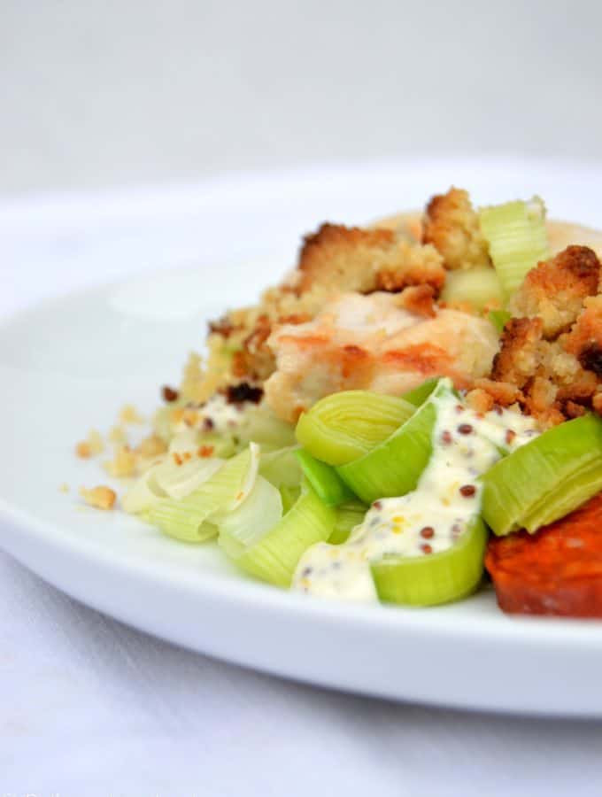 Fish Duo Crumble with a White Wine Shallot Sauce - Del's cooking twist