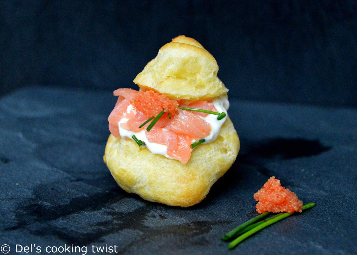 Smoked Salmon Choux Puff with Horseradish Cream — Del's cooking twist