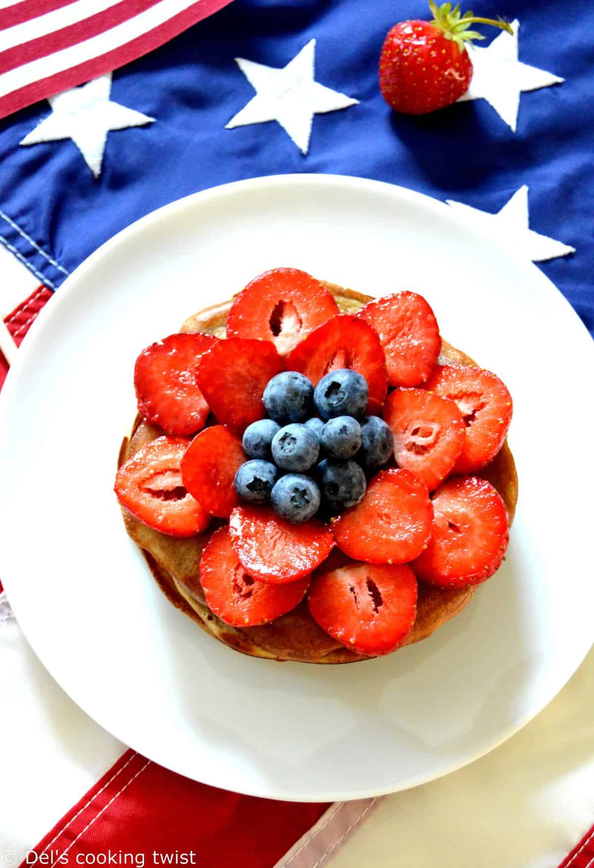 Healthy 3 Ingredients Fireworks Pancakes - Del's cooking twist