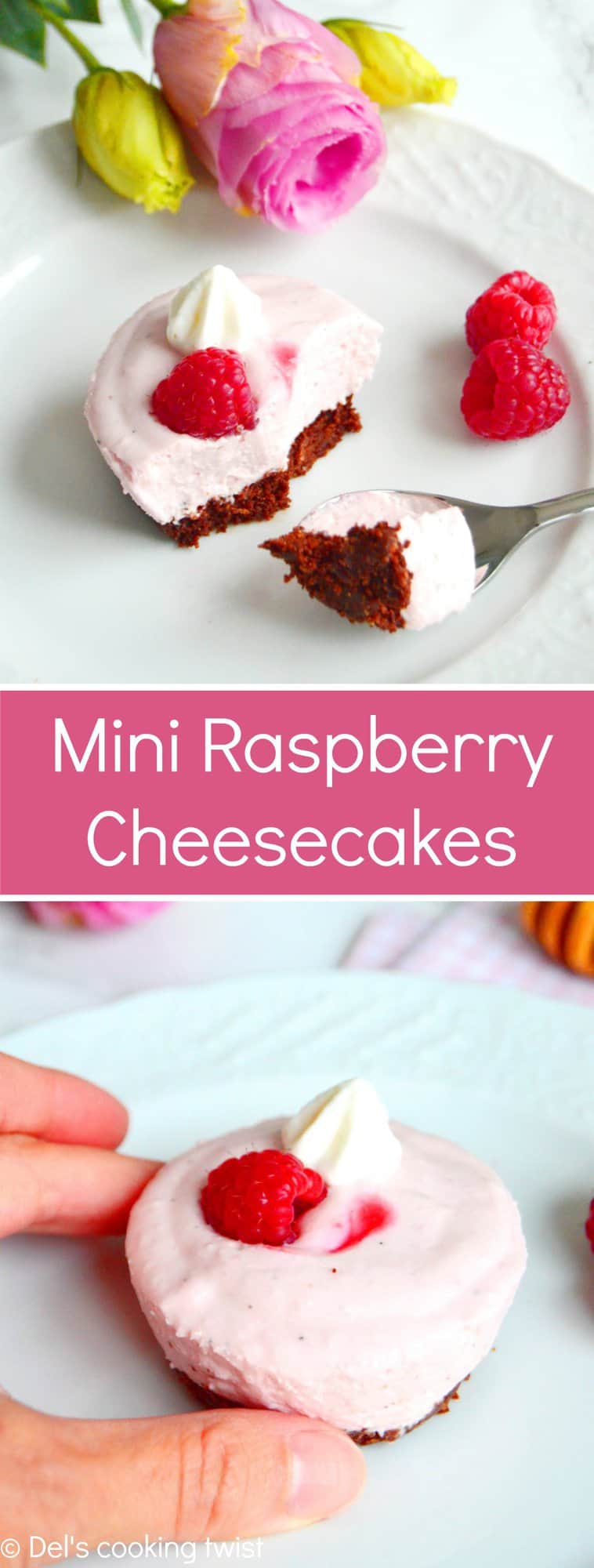 Mini Raspberry Cheesecakes - Del's cooking twist