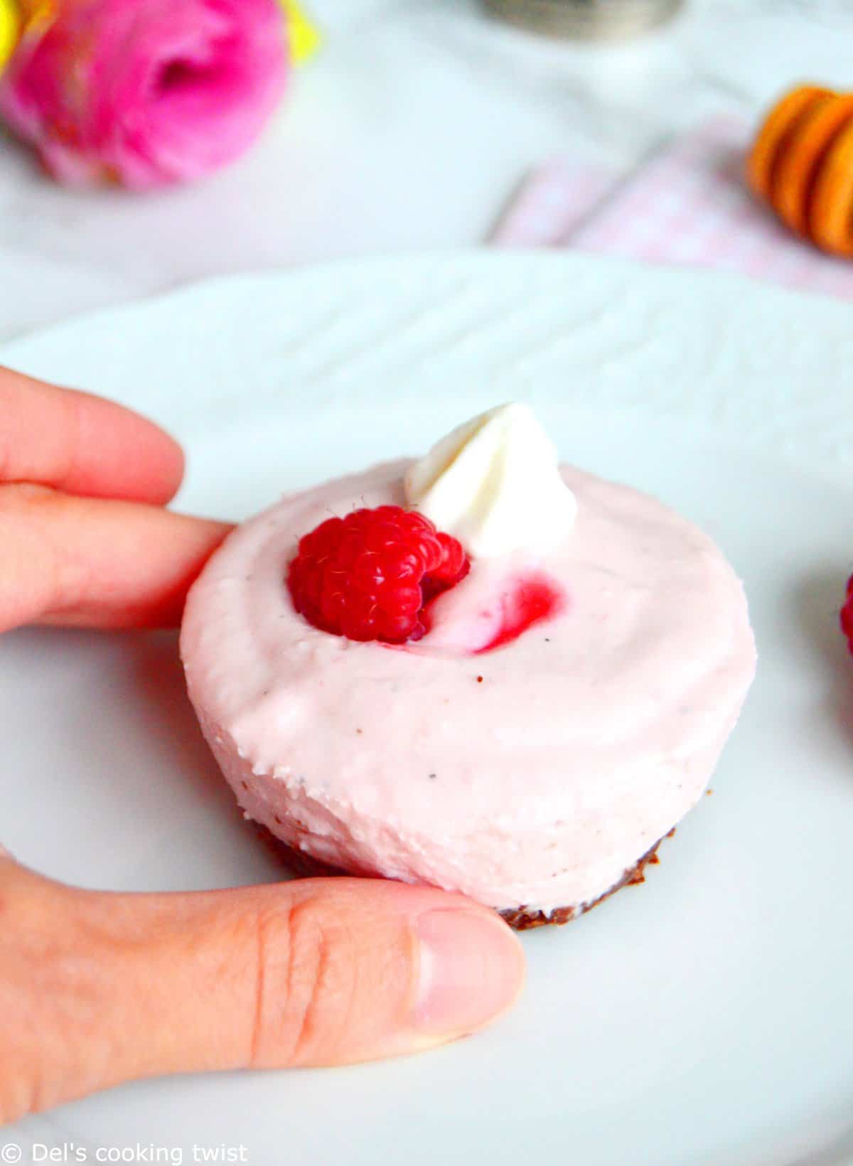 Mini Raspberry Cheesecakes - Del's cooking twist