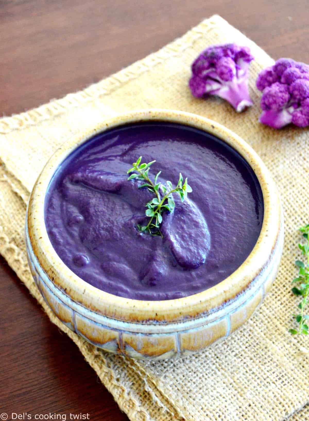 Purple Sweet Potato & Cauliflower Soup! - Del's cooking twist