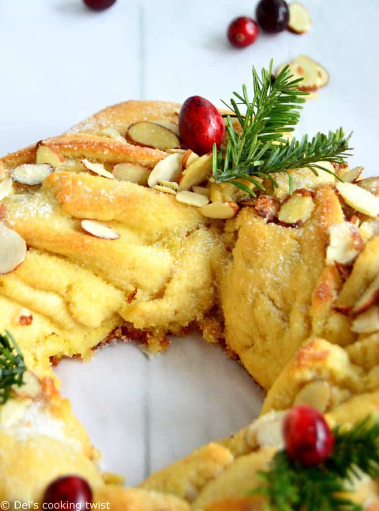 Braided Almond Cream Wreath - Del's cooking twist