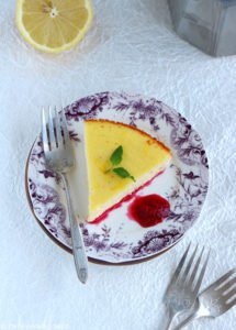 Fiadone-Style Cheesecake with a Cherry Coulis - Del's cooking twist
