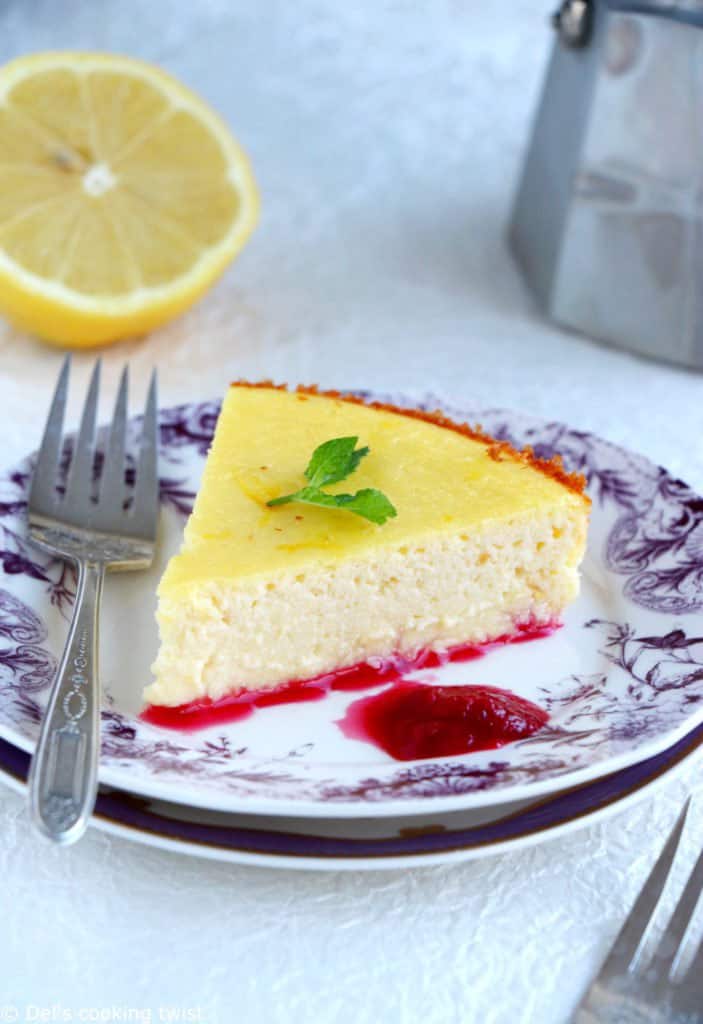 Fiadone-Style Cheesecake with a Cherry Coulis - Del's cooking twist