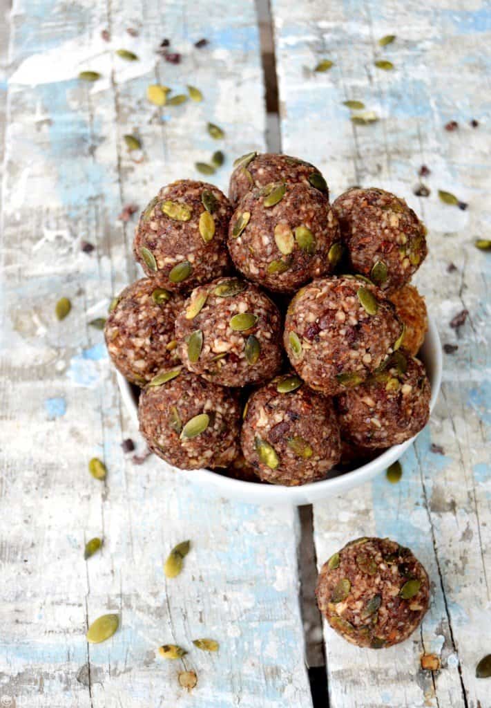 Almond Energy Balls with Dried Fruits - Del's cooking twist