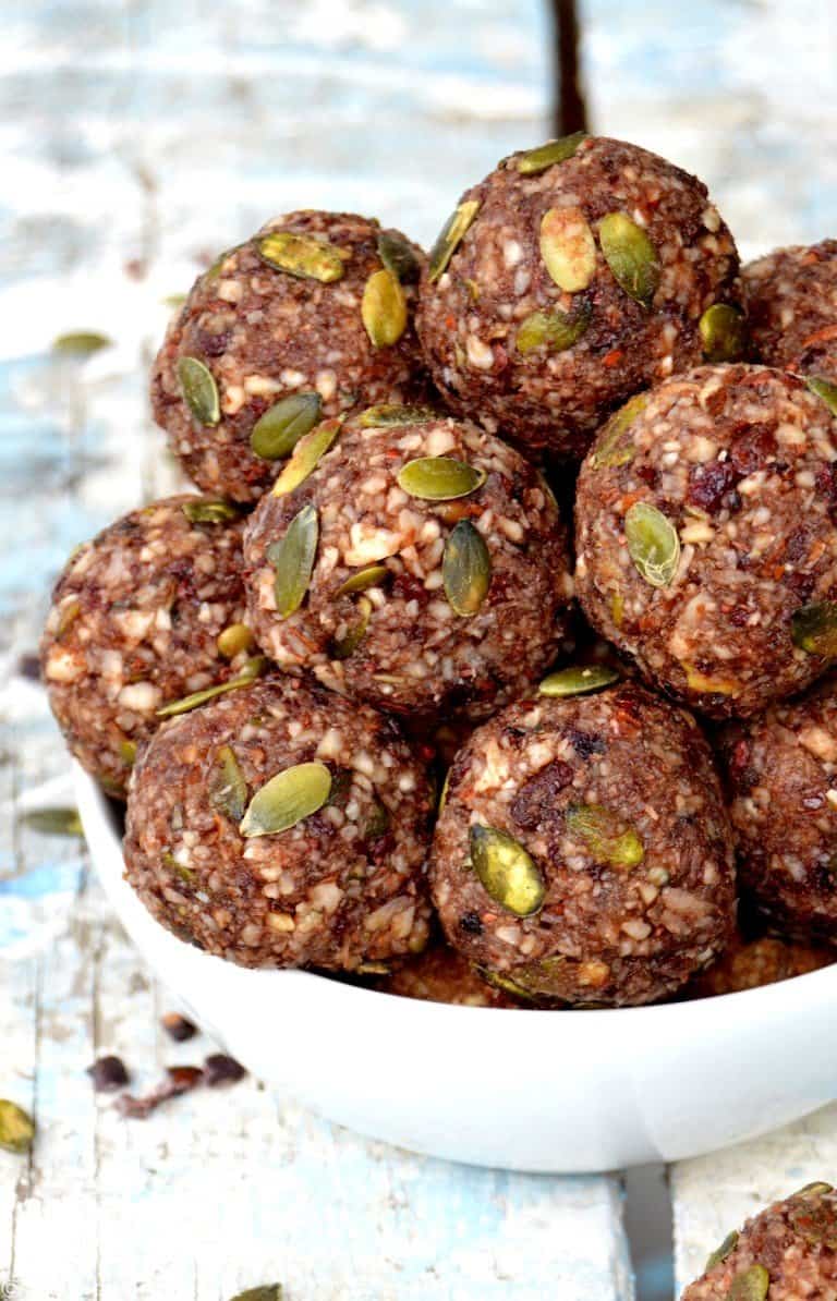 Almond Energy Balls with Dried Fruits - Del's cooking twist