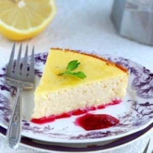 Cheesecake façon Fiadone et son coulis de griottes - Del's cooking twist