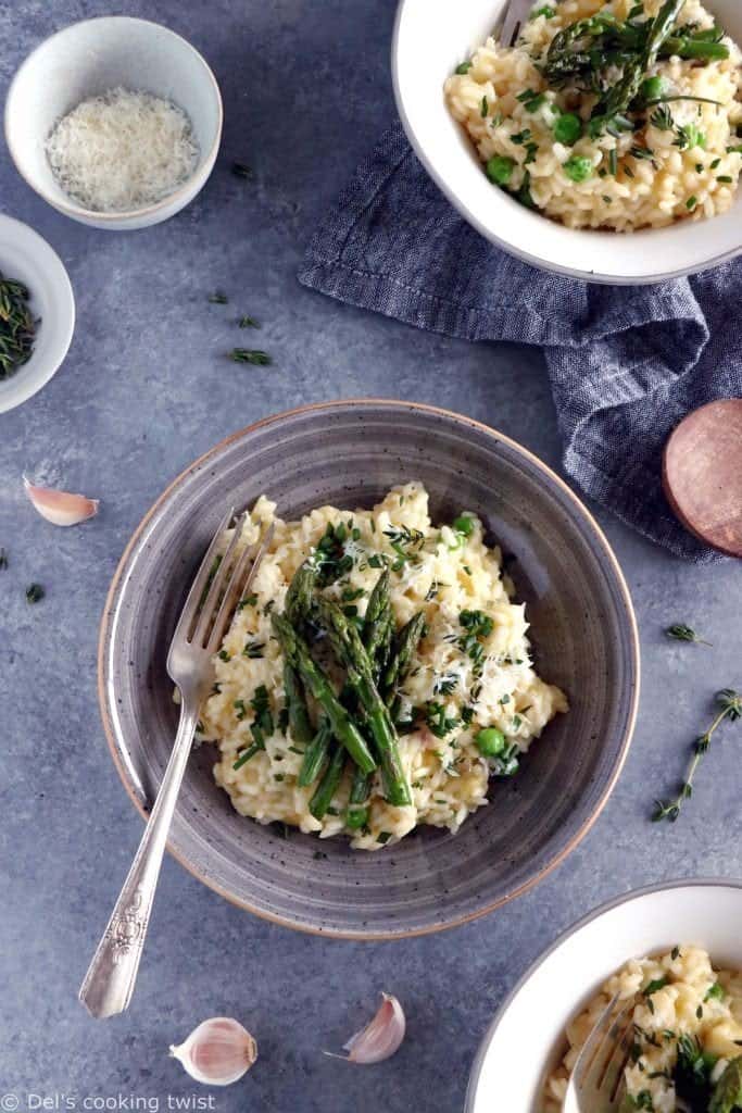 Lemon Asparagus Risotto - Del's cooking twist