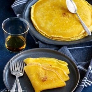 Crêpes au safran et au rhum - Del's cooking twist