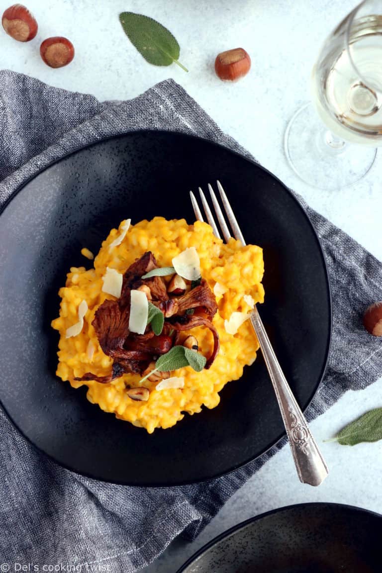 Butternut Squash Risotto with Sautéed Mushrooms - Del's cooking twist