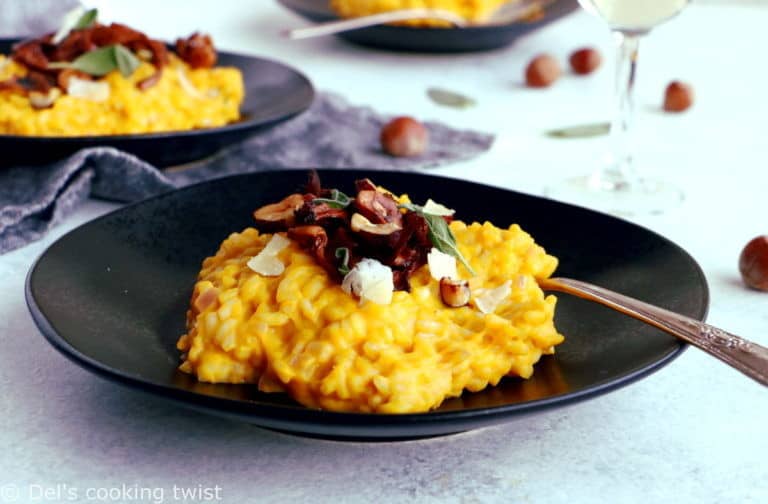 Butternut Squash Risotto with Sautéed Mushrooms - Del's cooking twist