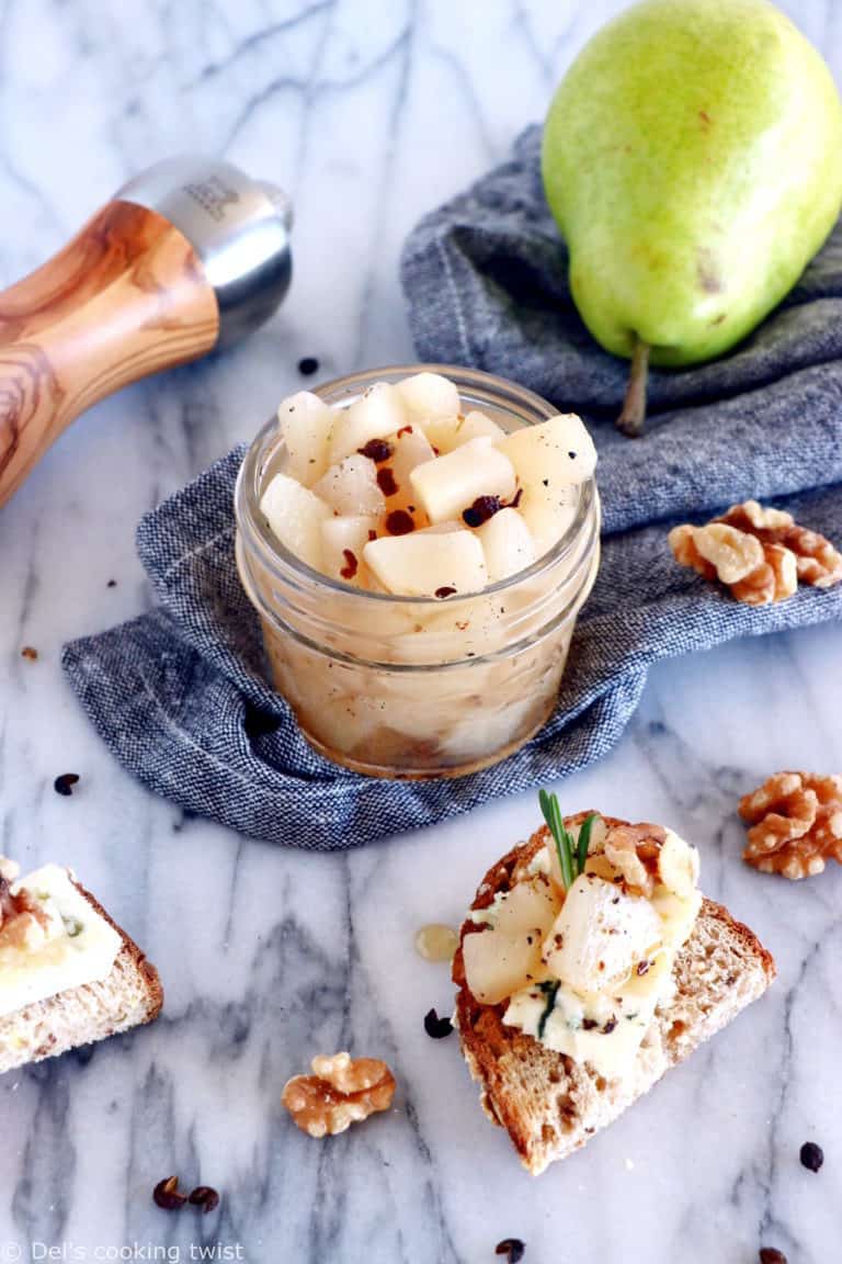 Pear Compote with Black Peppercorn Syrup - Del's cooking twist