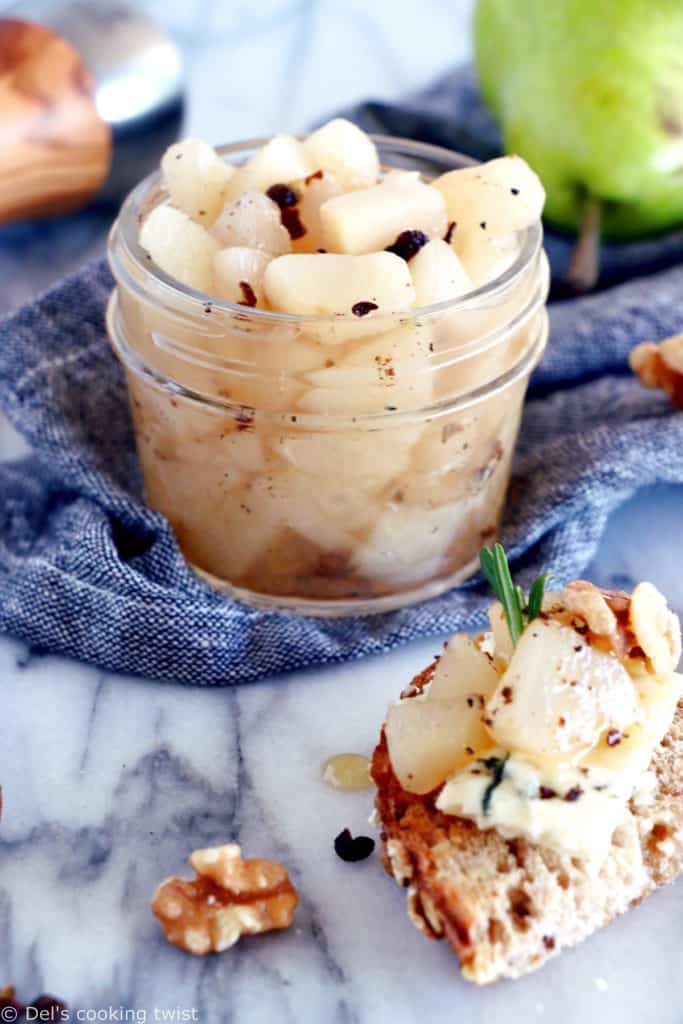 Pear Compote with Black Peppercorn Syrup - Del's cooking twist