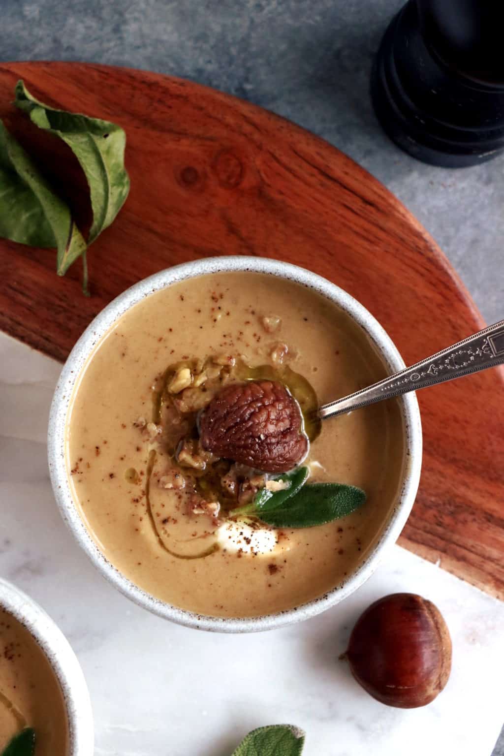 Chestnut Soup with Sage (Fragrant and Delicious) - Del's cooking twist