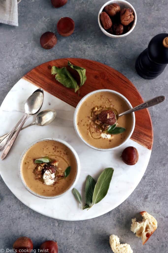 Chestnut Soup with Sage (Fragrant and Delicious) - Del's cooking twist