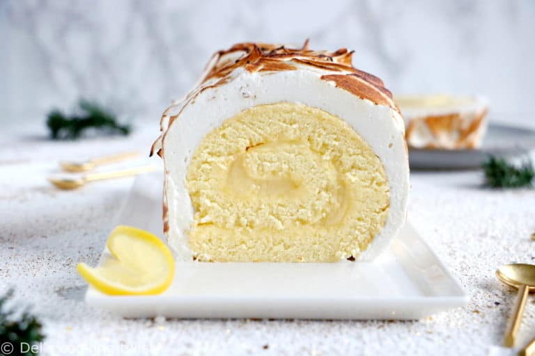 Lemon Meringue Roulade (Swiss Roll) - Del's cooking twist