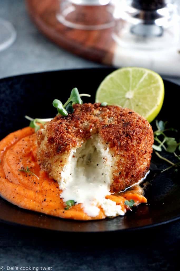 Warm Hazelnut-Crusted Goat Cheese - Del's cooking twist