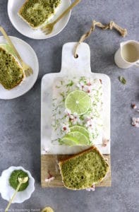 Lime Matcha Marble Pound Cake - Del's cooking twist