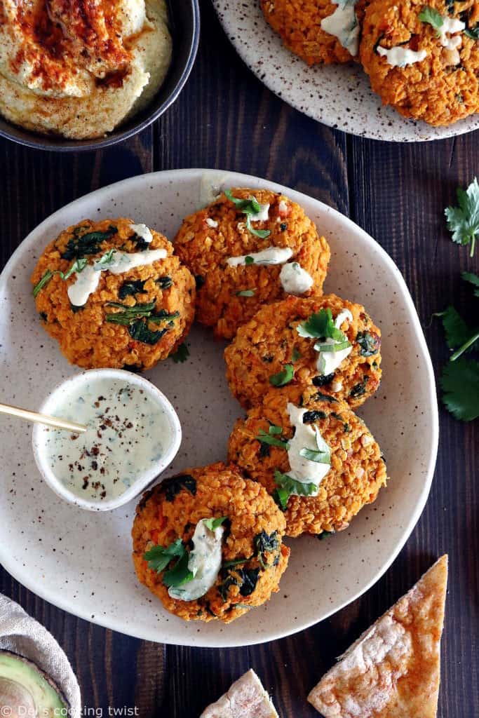 Easy Red Lentil Patties (vegan, gluten-free) - Del's cooking twist