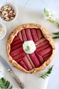 Rustic Geometric Rhubarb Tart - Del's cooking twist