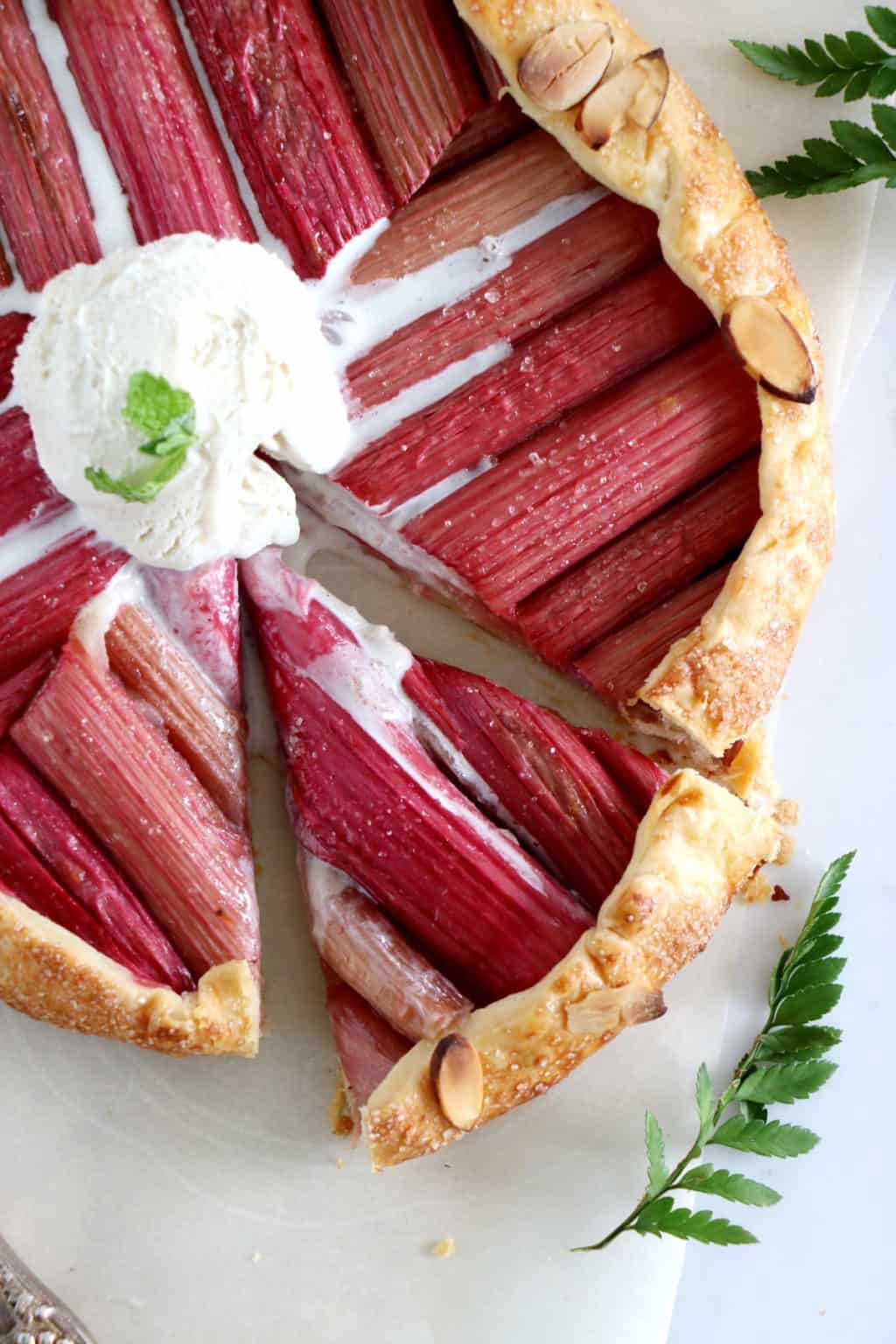 Rustic Geometric Rhubarb Tart - Del's cooking twist