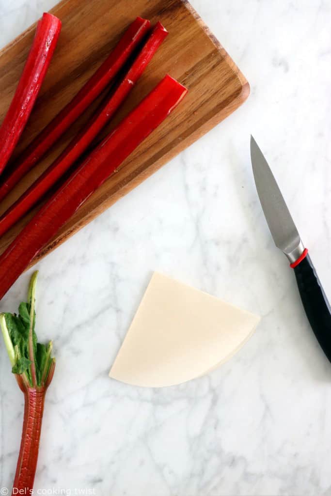 Rustic Geometric Rhubarb Tart - Del's cooking twist