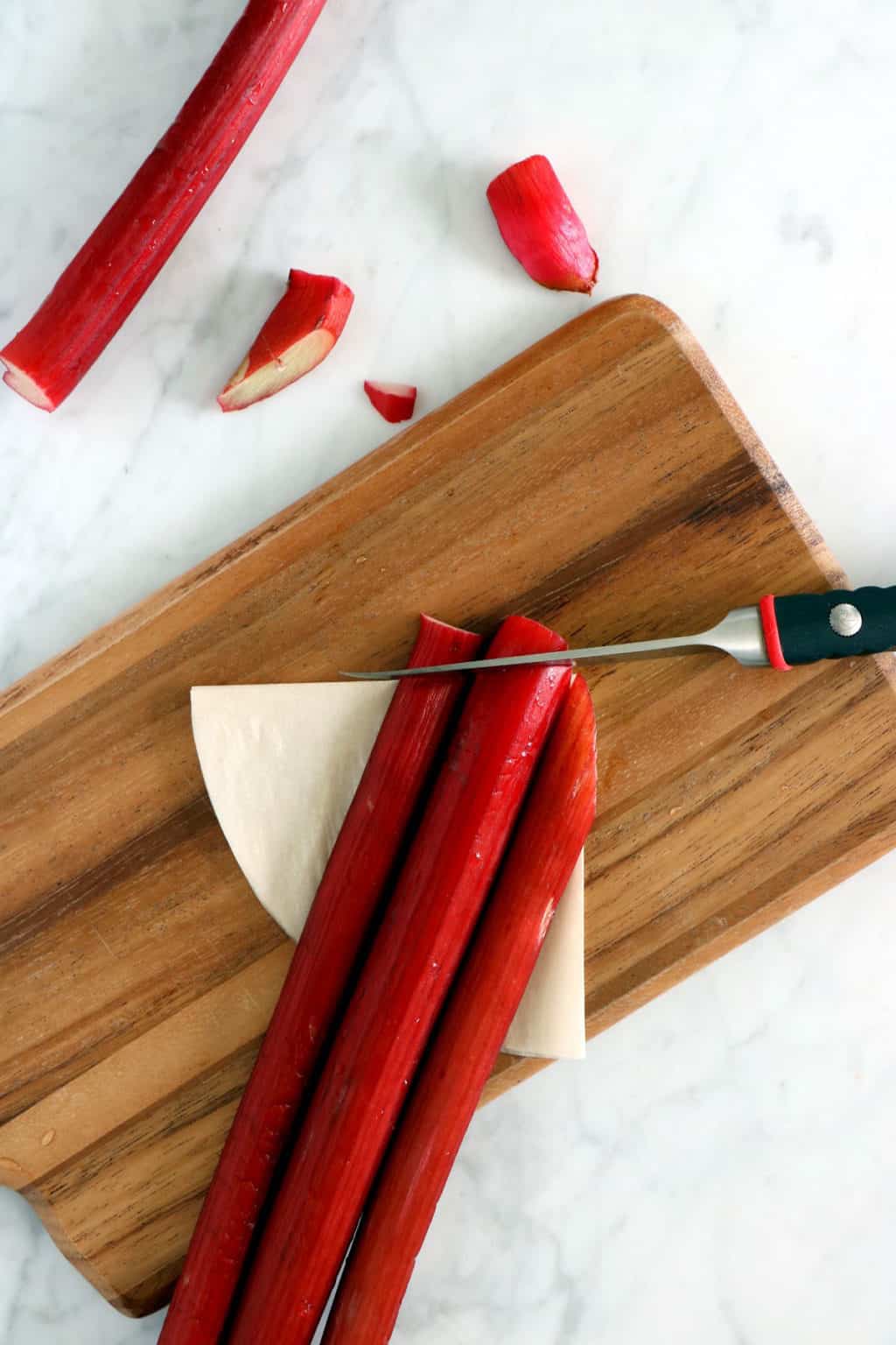 Rustic Geometric Rhubarb Tart - Del's cooking twist