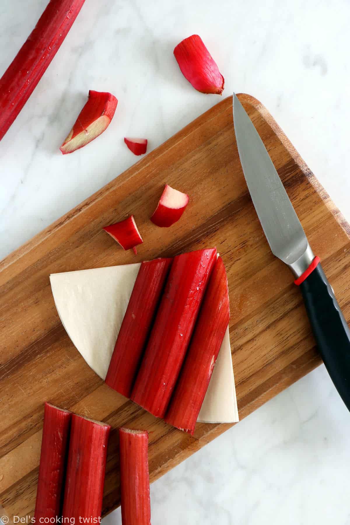 Rustic Geometric Rhubarb Tart - Del's cooking twist