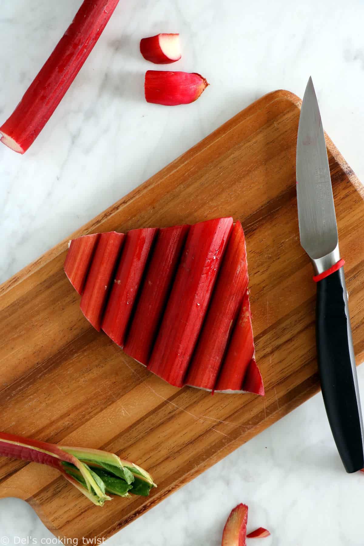 Rustic Geometric Rhubarb Tart - Del's cooking twist