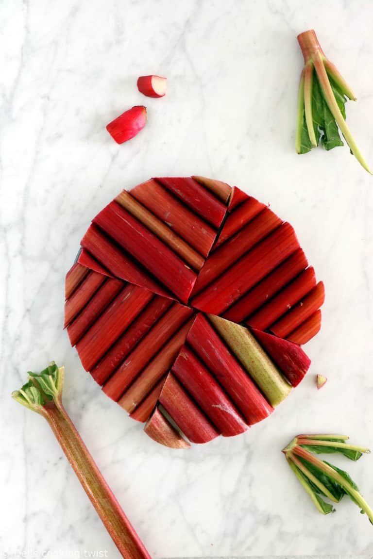 Rustic Geometric Rhubarb Tart - Del's cooking twist