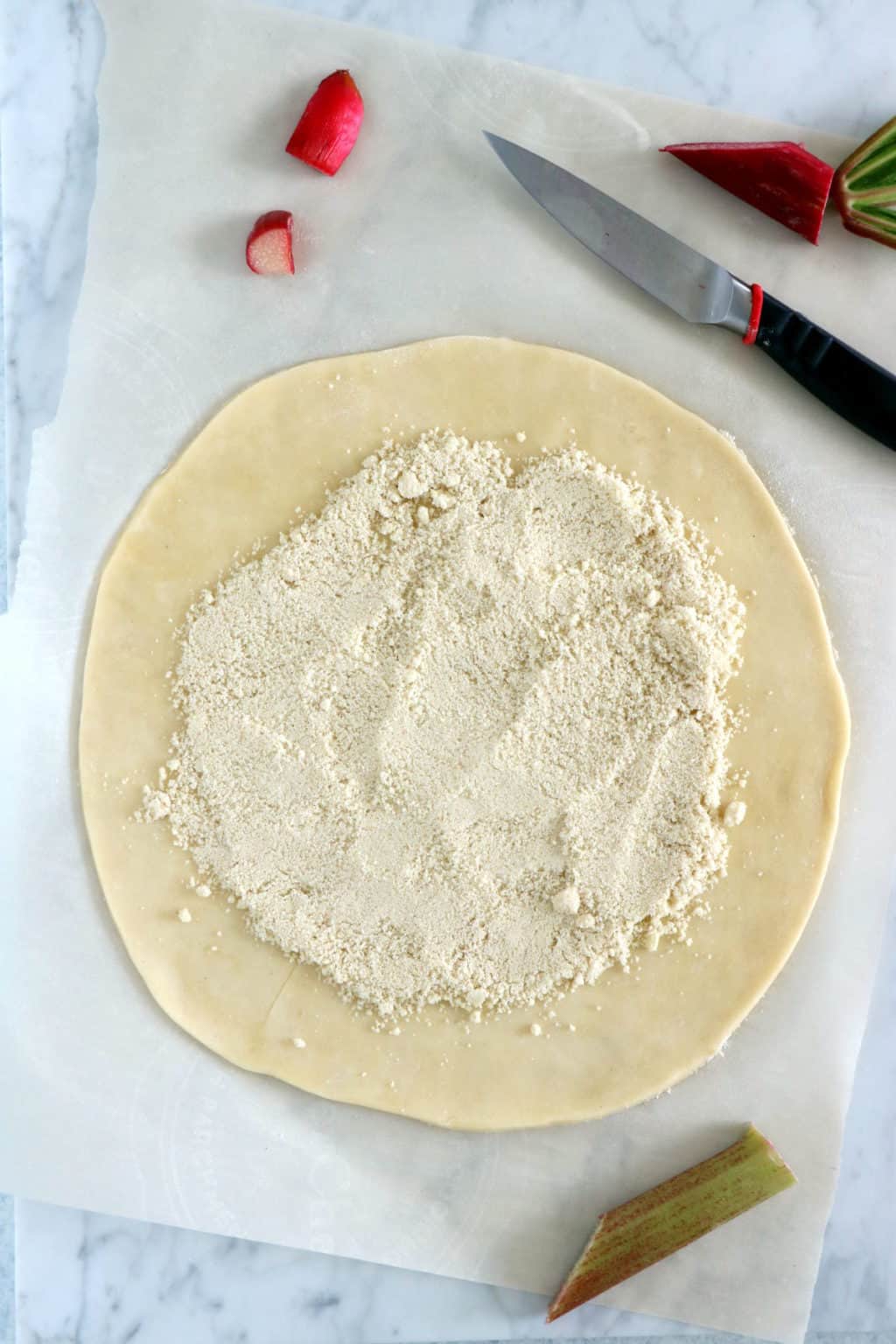 Rustic Geometric Rhubarb Tart - Del's cooking twist