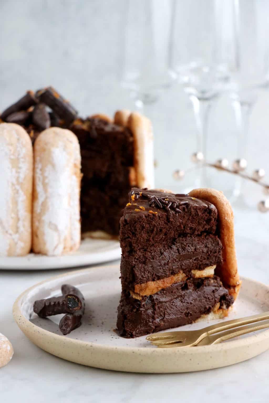 Chocolate Charlotte Cake - Del's cooking twist