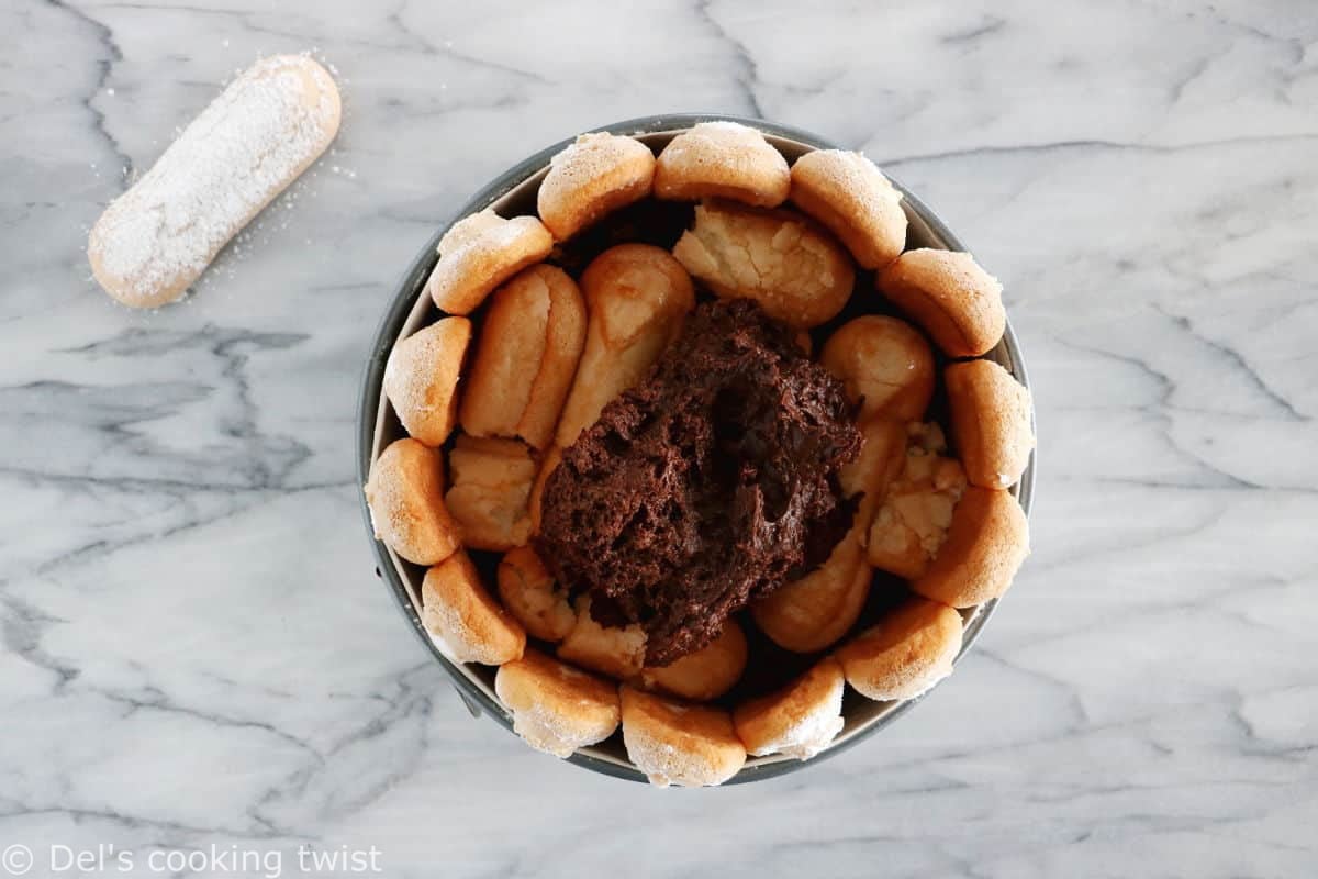 Chocolate Charlotte Cake - Del's cooking twist