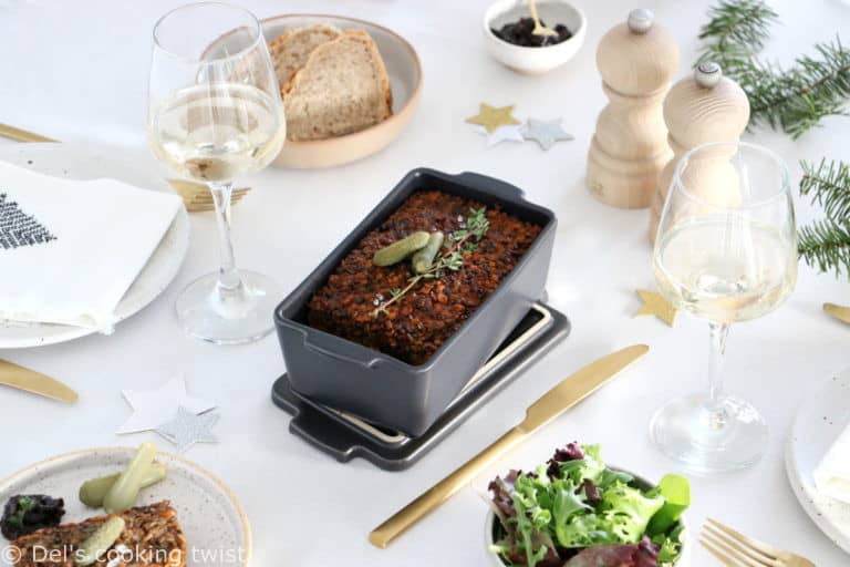 Vegan Lentil Meatloaf (Lentil Terrine) - Del's cooking twist