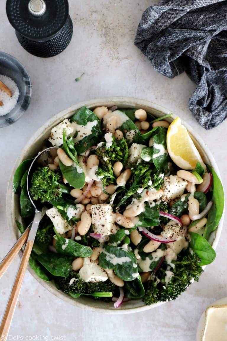 Roasted Broccoli and White Bean Salad - Del's cooking twist