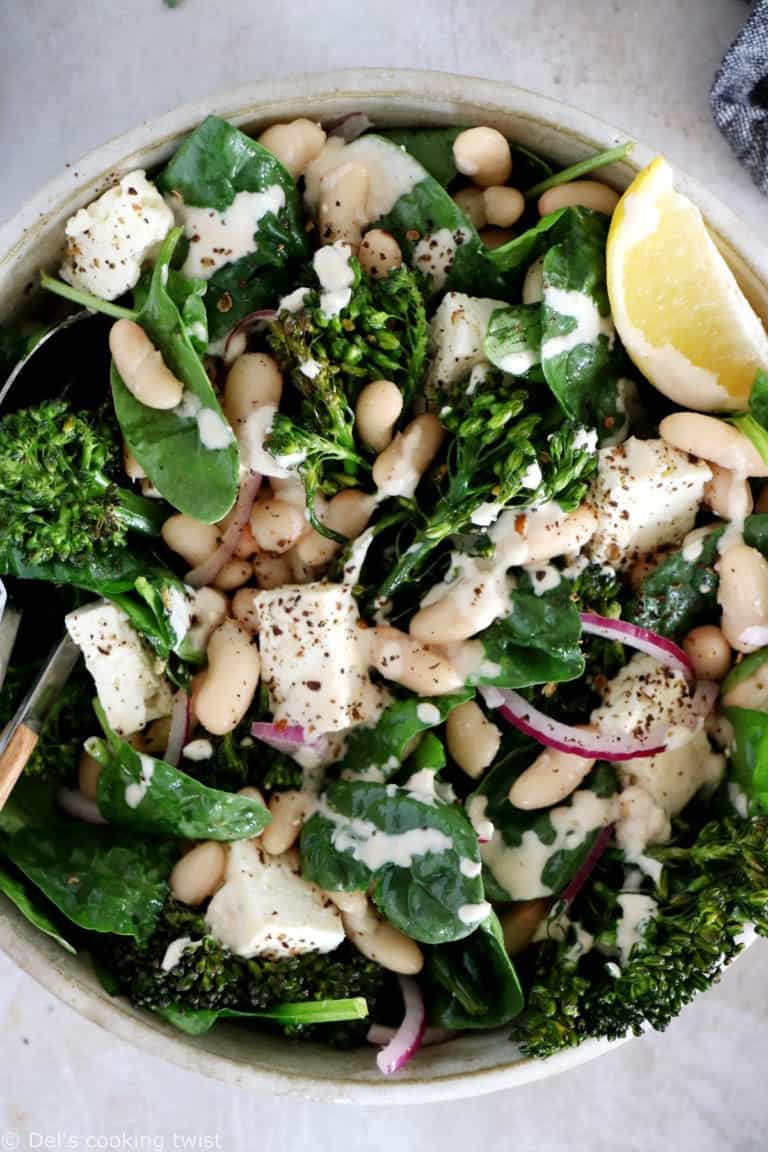 Roasted Broccoli and White Bean Salad - Del's cooking twist