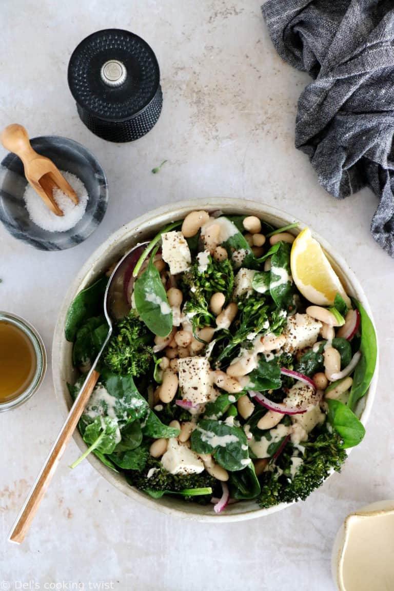 Roasted Broccoli and White Bean Salad - Del's cooking twist