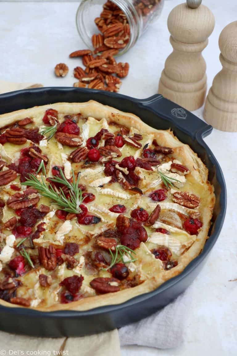 Cranberry Brie Tart with Pecans - Del's cooking twist