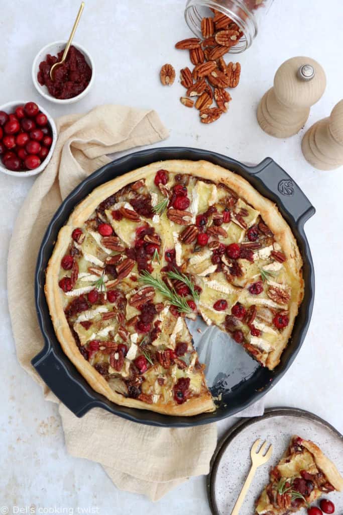 Cranberry Brie Tart with Pecans - Del's cooking twist