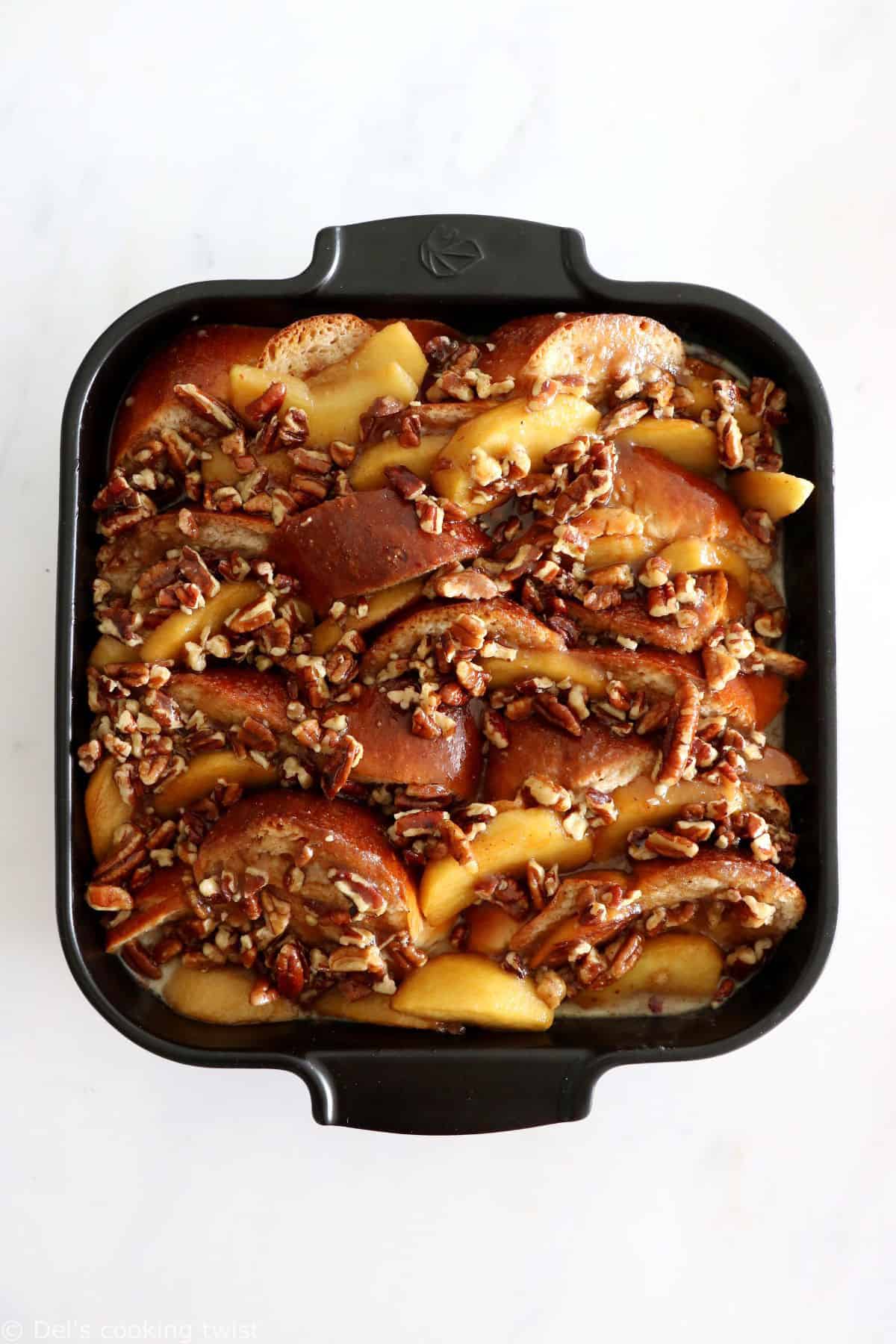 Baked Apple Pecan French Toast - Del's cooking twist