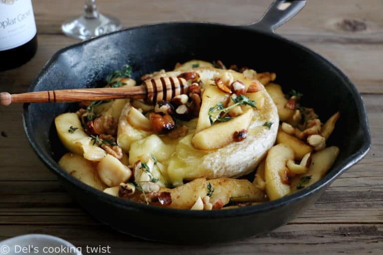 Baked Brie with Apples, Honey and Nuts - Del's cooking twist