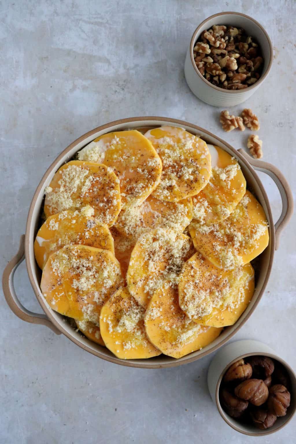 Butternut Squash Gratin with Chestnuts - Del's cooking twist