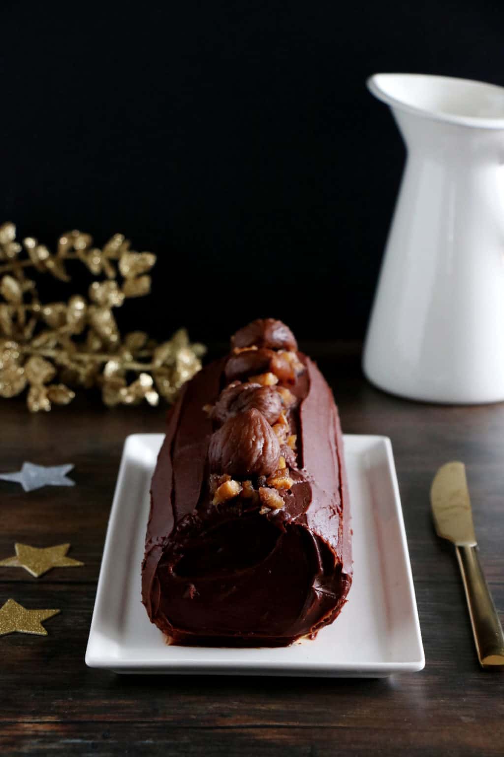 Chocolate and Chestnut Yule Log - Del's cooking twist