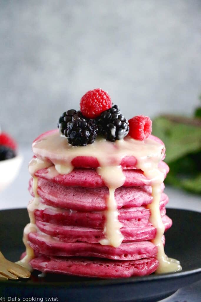 Pink Beet Pancakes - Del's cooking twist