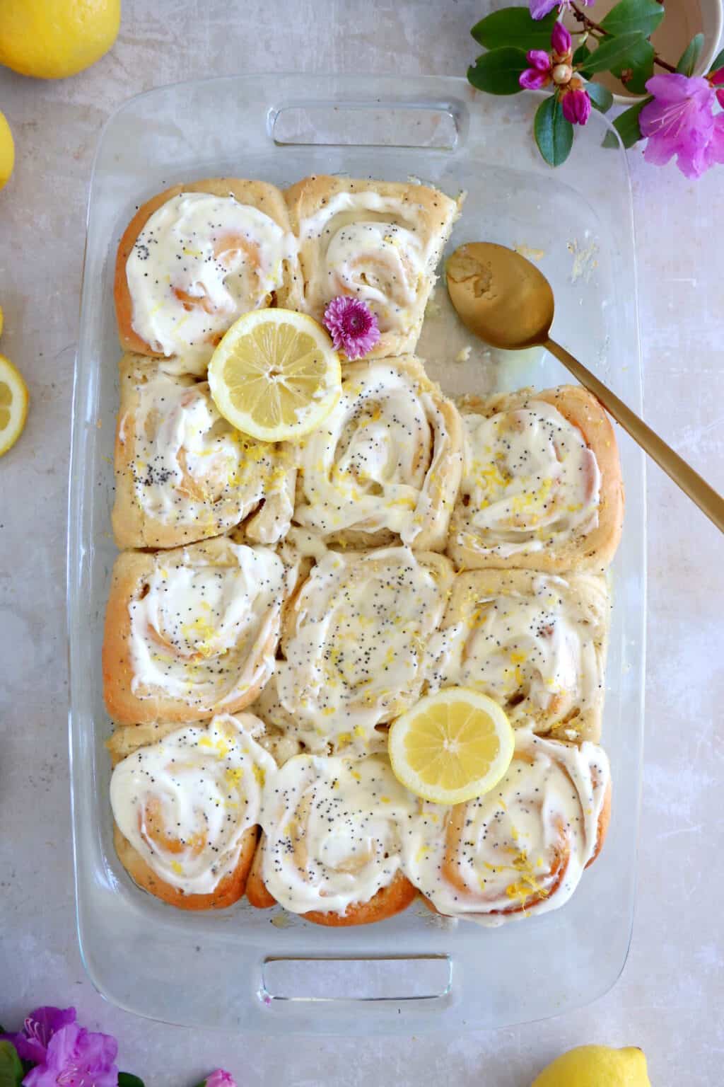 Lemon Poppy Seed Sweet Rolls - Del's cooking twist