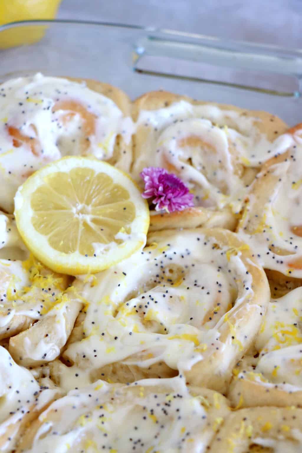 Lemon Poppy Seed Sweet Rolls - Del's cooking twist