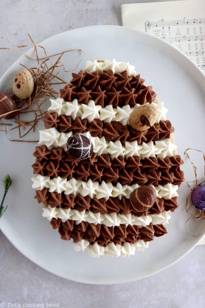 Chocolate Hazelnut Easter Egg Cake - Del's cooking twist