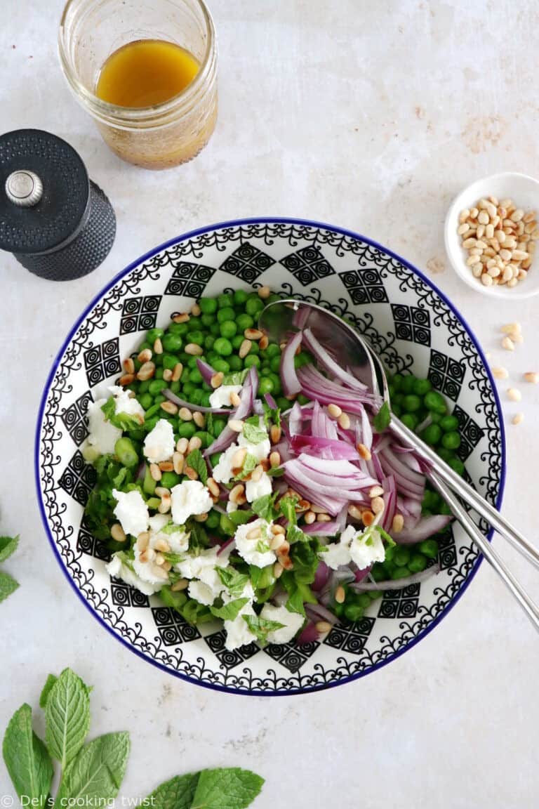 Spring Pea Salad with Goat Cheese - Del's cooking twist
